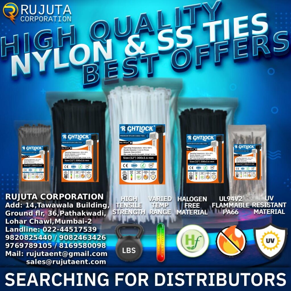 Rightlock Nylon Cable Tie Manufacturer in India Best No#1