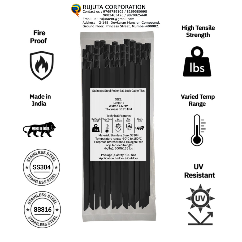 PVC Coated SS Cable Tie Manufacturer Best No#1 ties in India